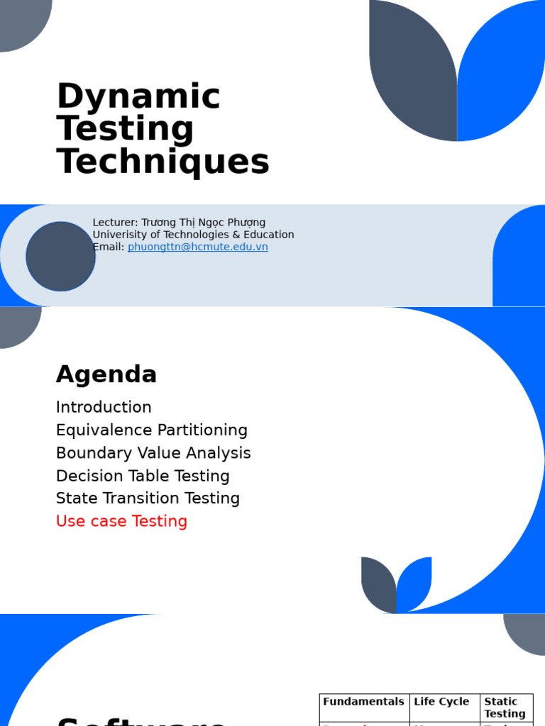 Dynamic Testing Techniques - Use Case Testing | PDF