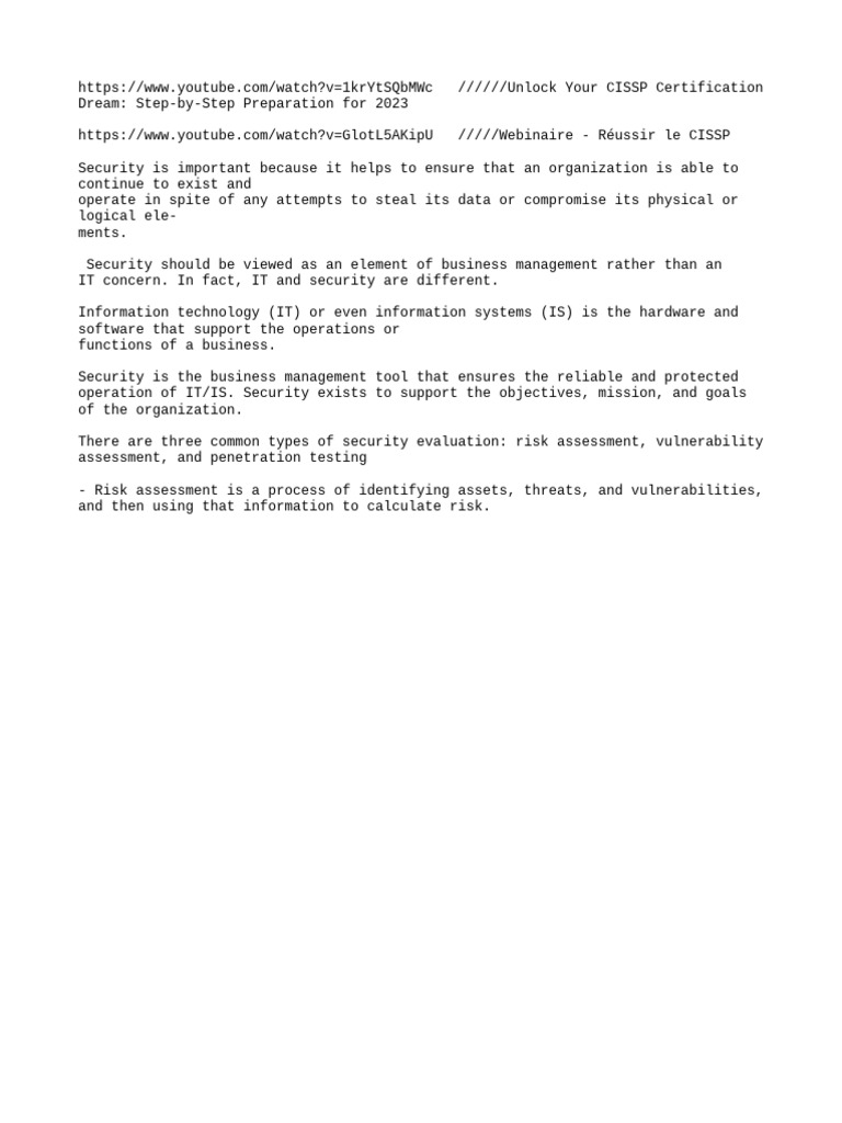 Cissp Self Training | PDF
