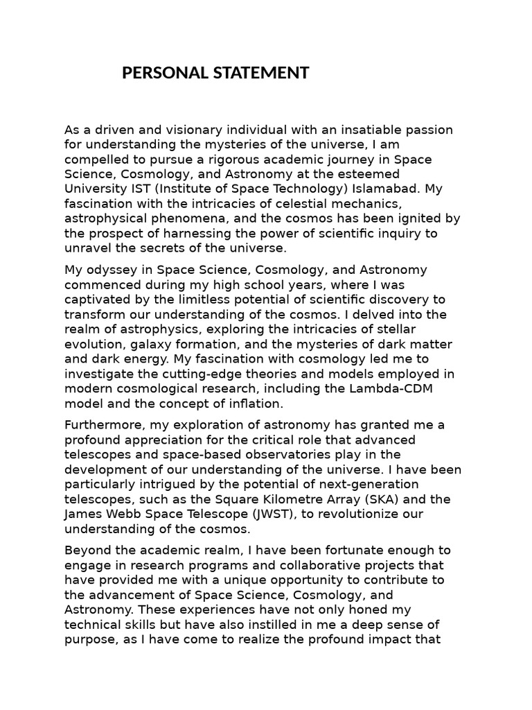 PERSONAL STATEMENT | PDF