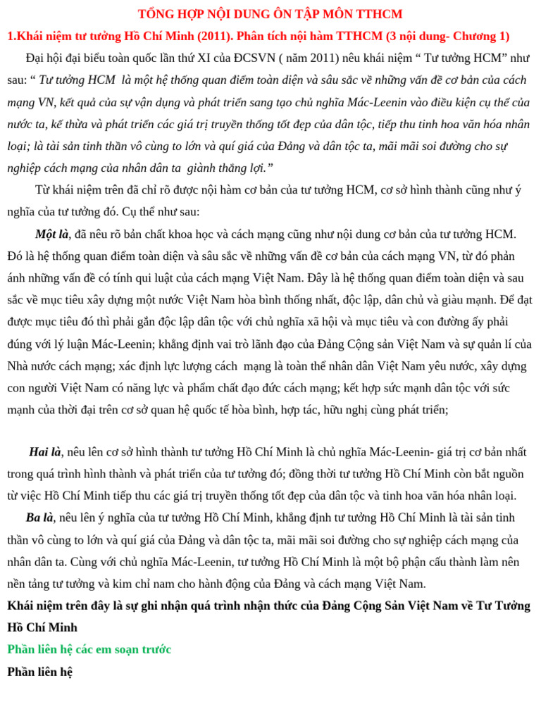 ND Ôn Thi CK TTHCM | PDF