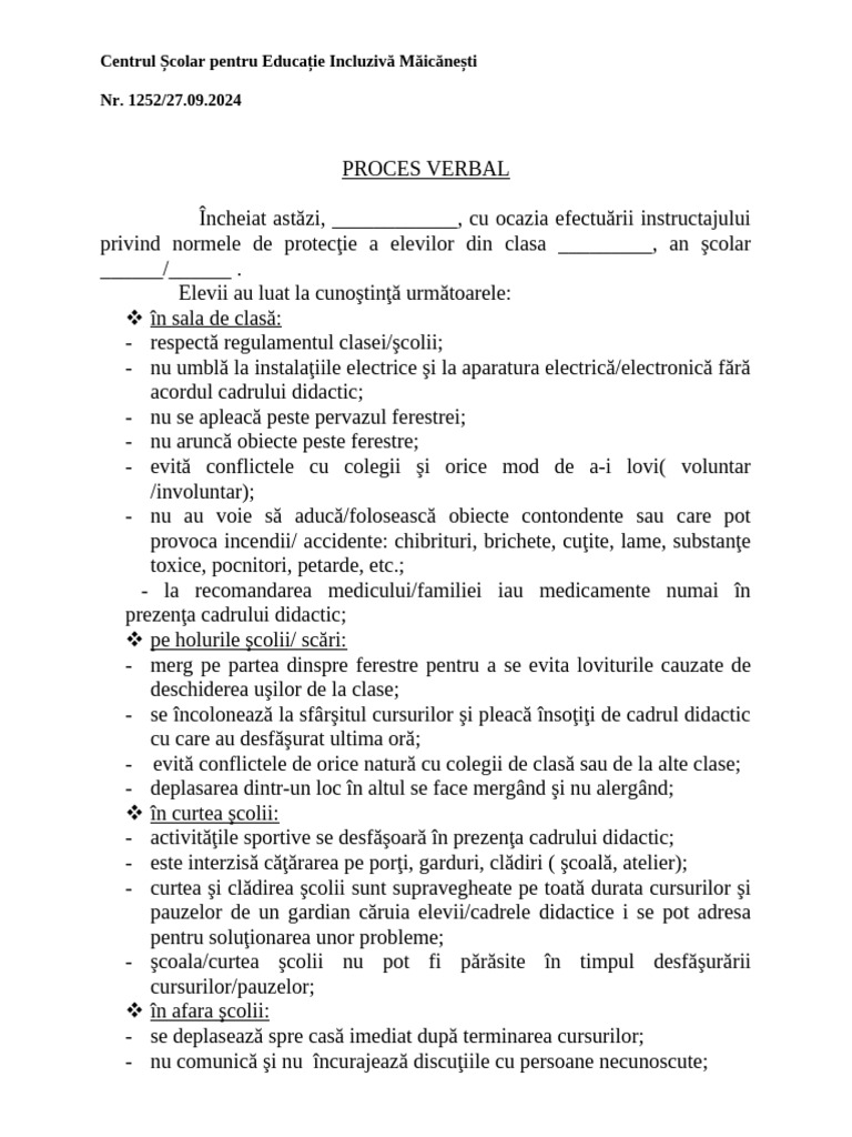 Proces Verbal General | PDF