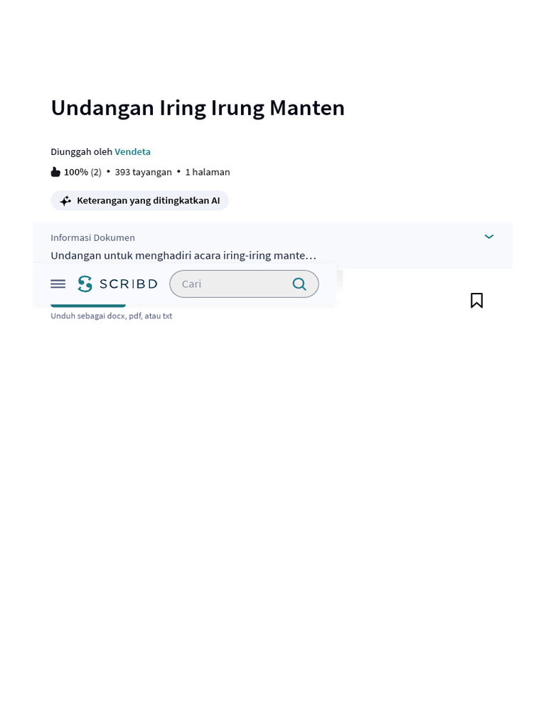 Undangan Iring Irung Manten - PDF | PDF