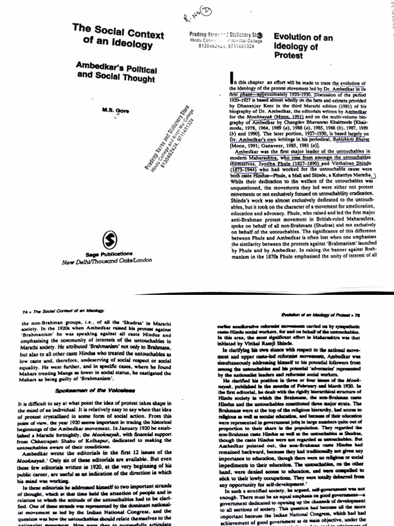 Unit-1 Understanding Ambedkar | PDF