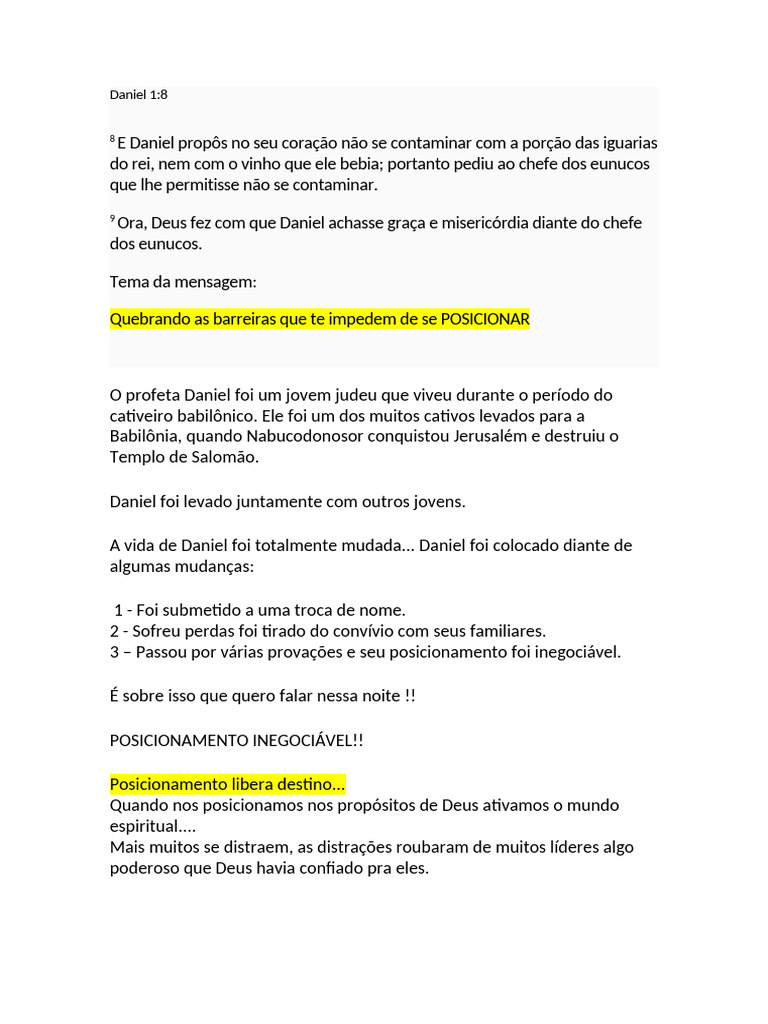 Daniel 1 | PDF