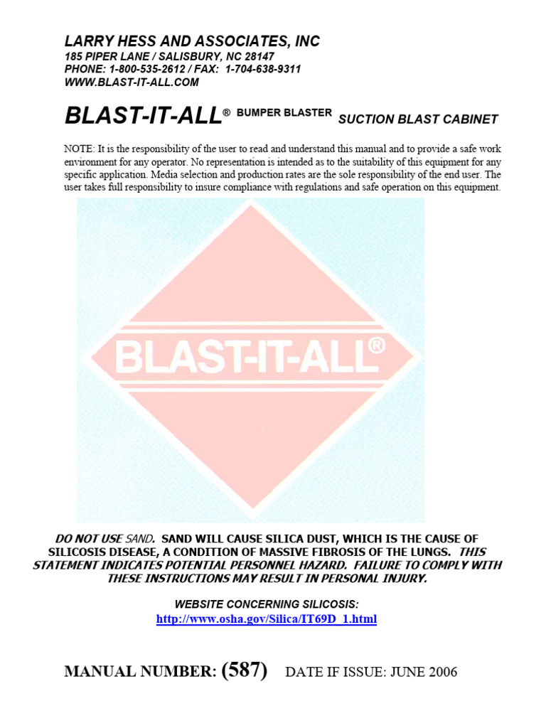 Bumper Blaster Manual MM587 | PDF