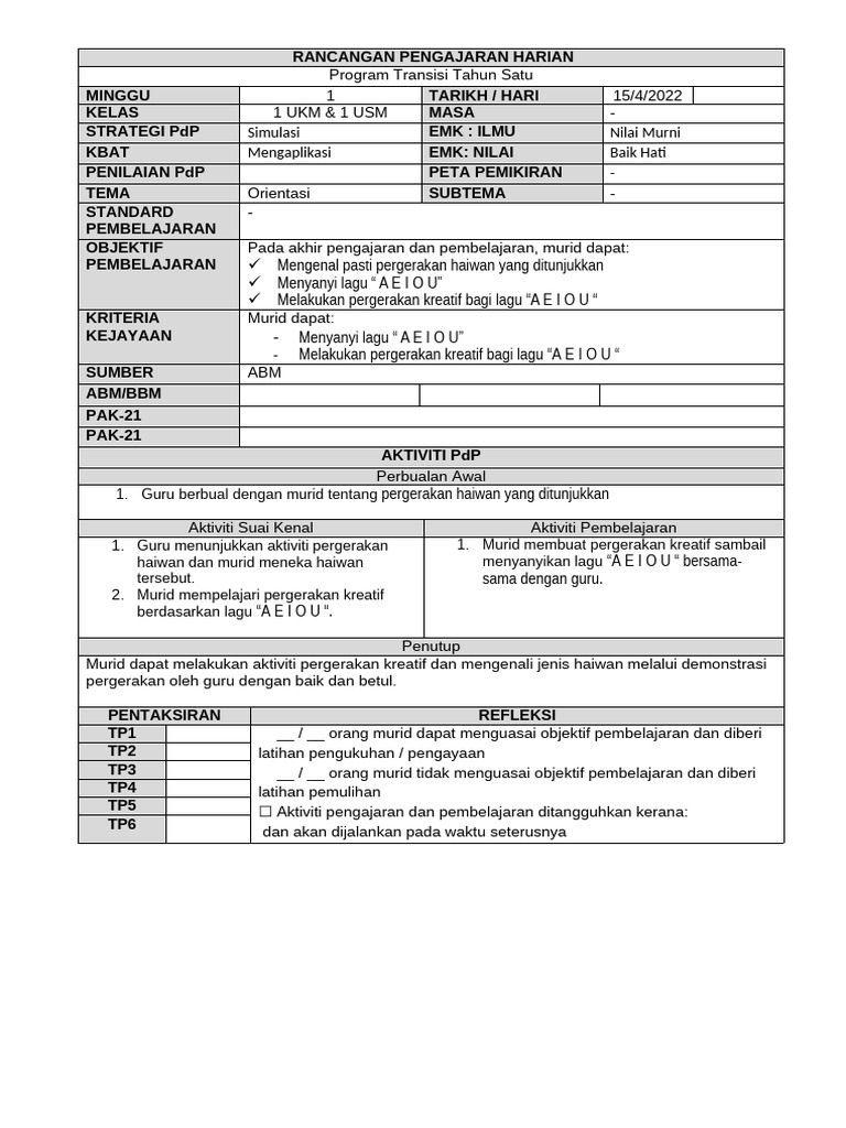 RPH (Jumaat) - PJ | PDF