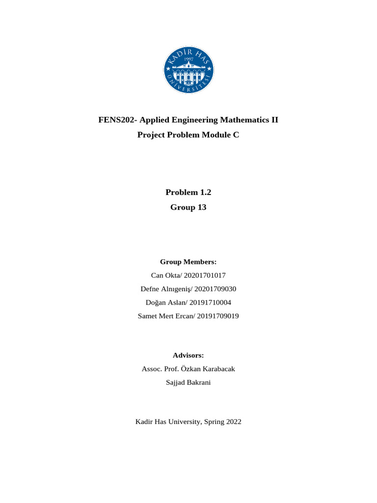Fens202 Modulec Group13 | PDF