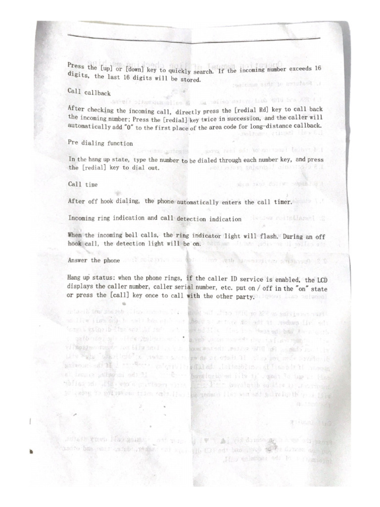 Press The (Up) or (Down) Key To Quickly Search. If The Incoming Number ...