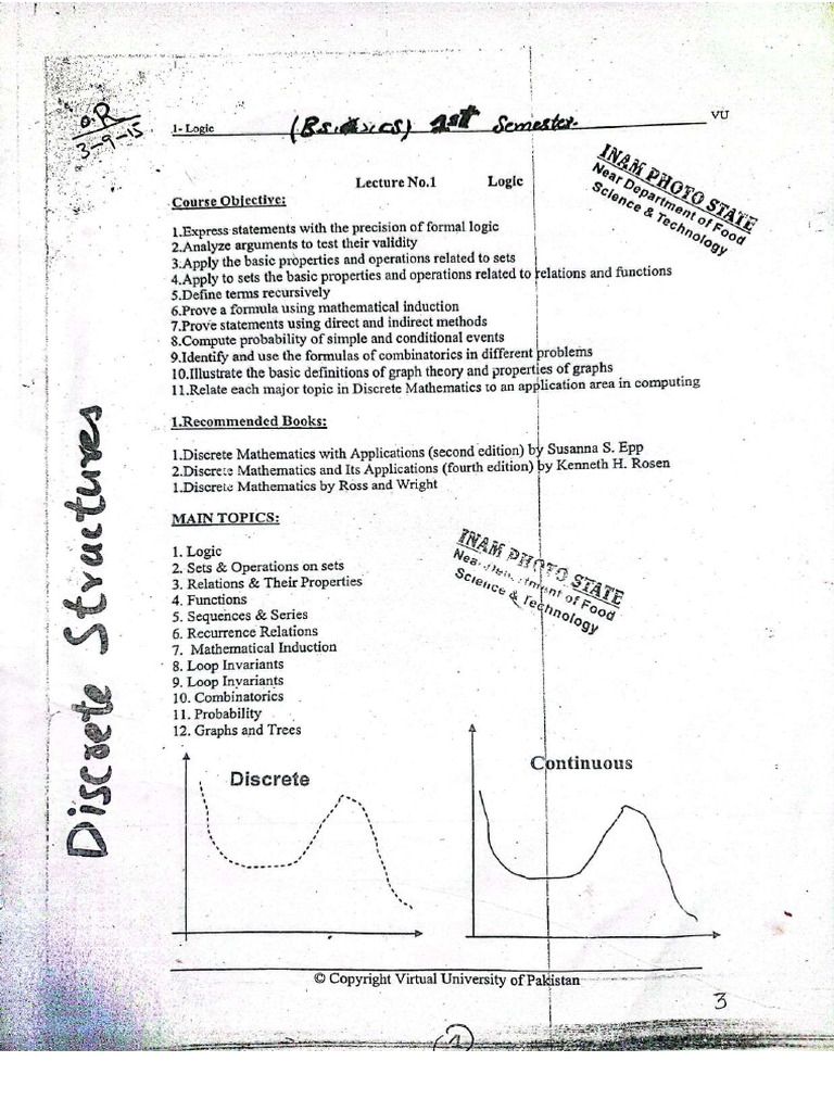 Discrete Structure Full Notes | PDF