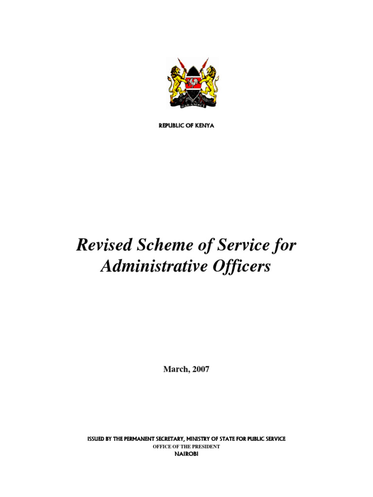 Scheme of Service Administrative Officers | PDF