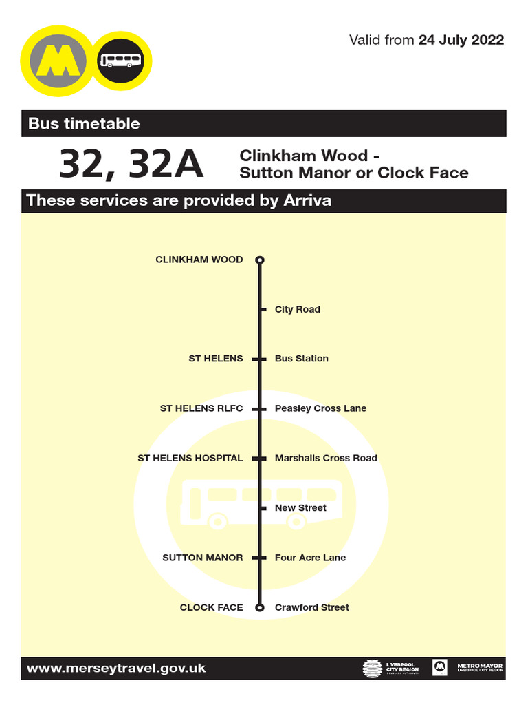 St Helens Bus Timetable Update | PDF | Liverpool | Public Transport