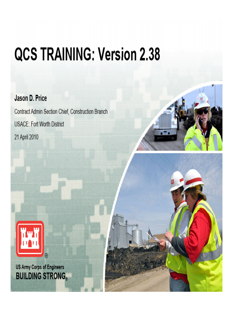 USACE - QCS Manual Presentation | PDF