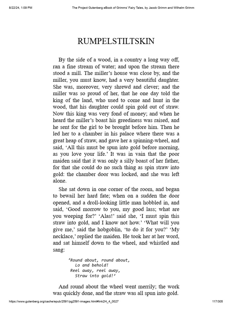Rumpelstiltskin | PDF