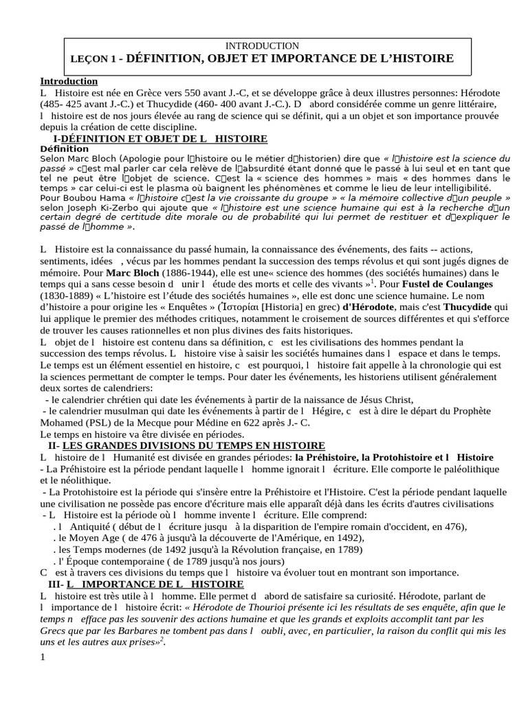 Cours D'hist de Seconde | PDF