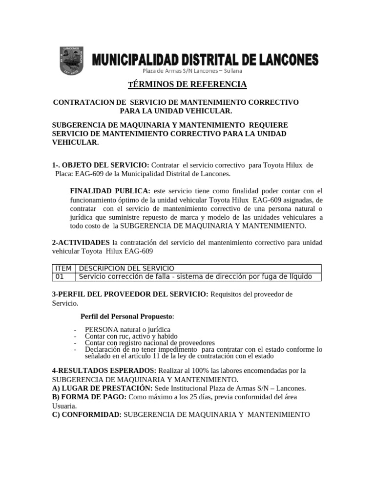 TDR Mantenimiento Correctivo Eag-609 | PDF | Negocios