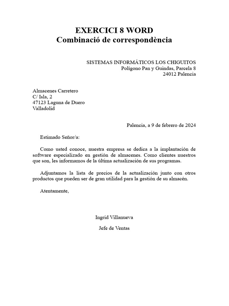 Exercici 8 Word | PDF