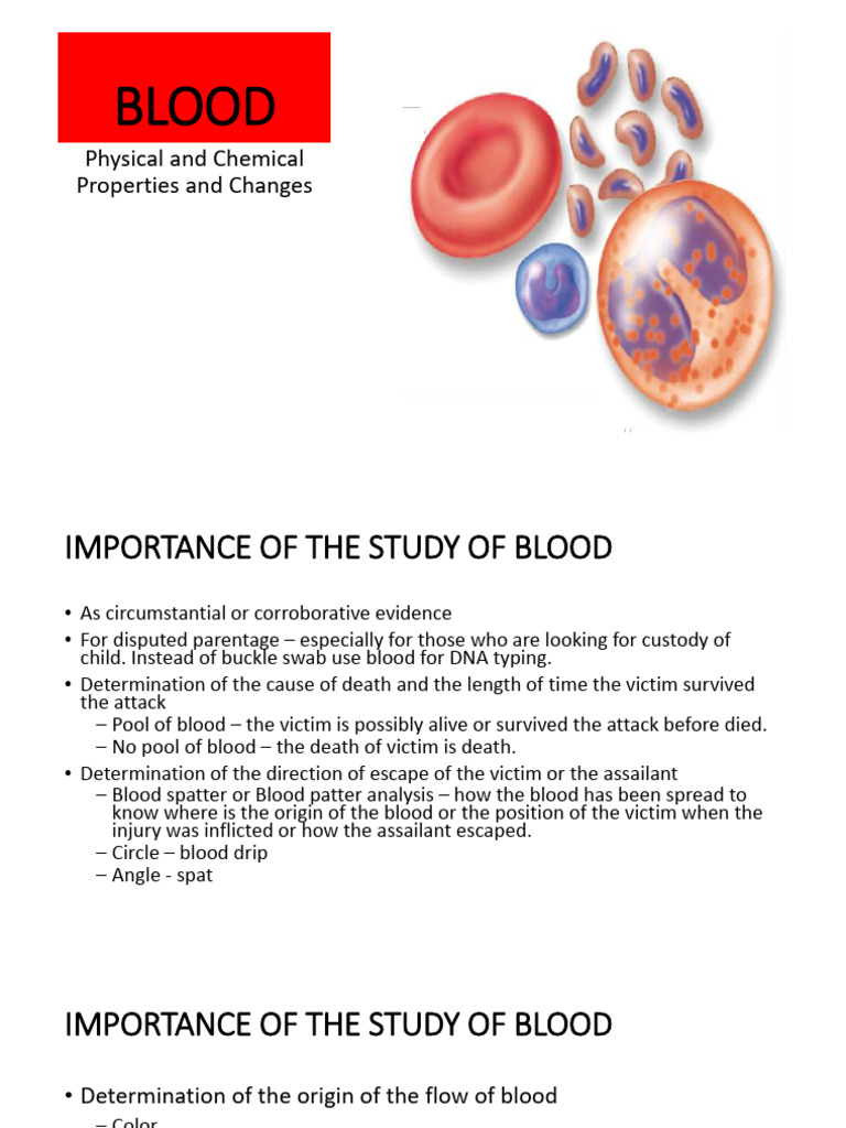 Properties of Blood | PDF