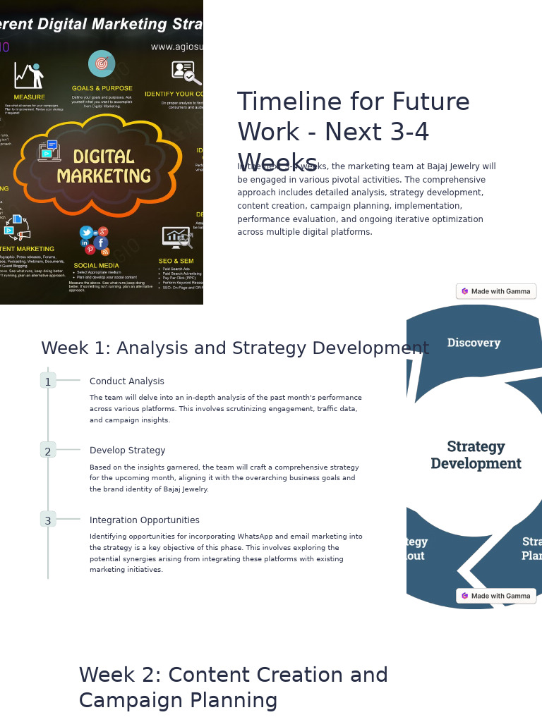 Timeline For Future Work Next 3 4 Weeks | PDF