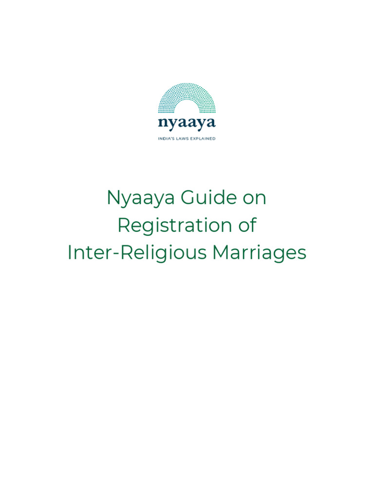 Guide On Inter Religious Marriages | PDF