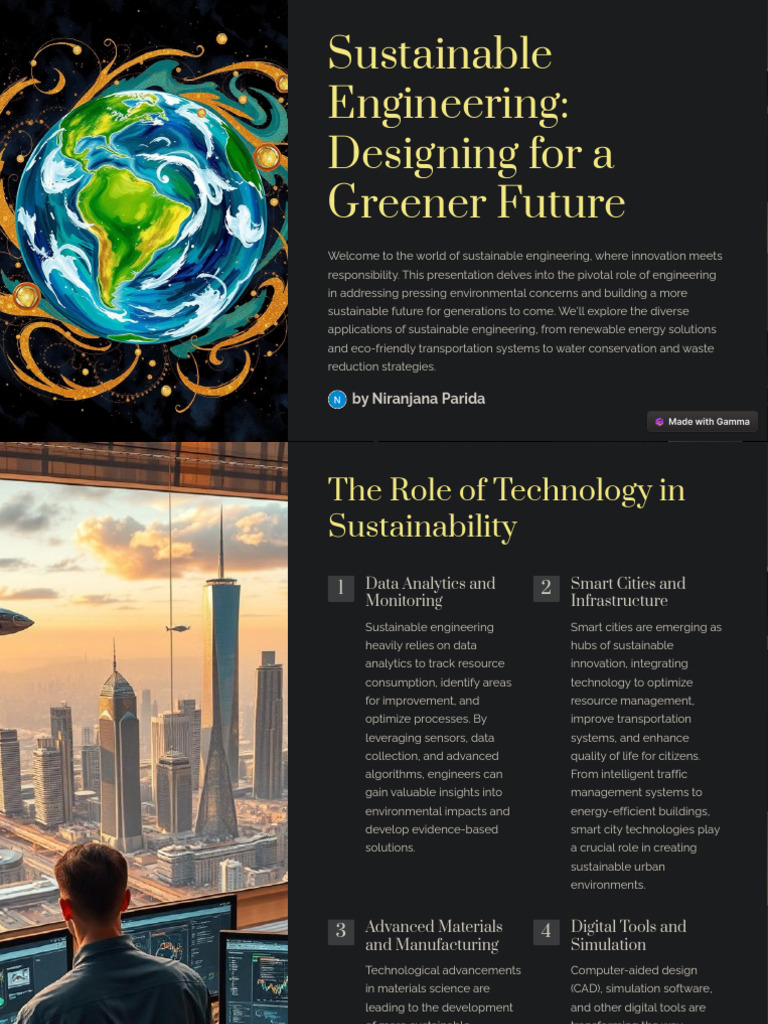 Sustainable Engineering Designing For A Greener Future | PDF