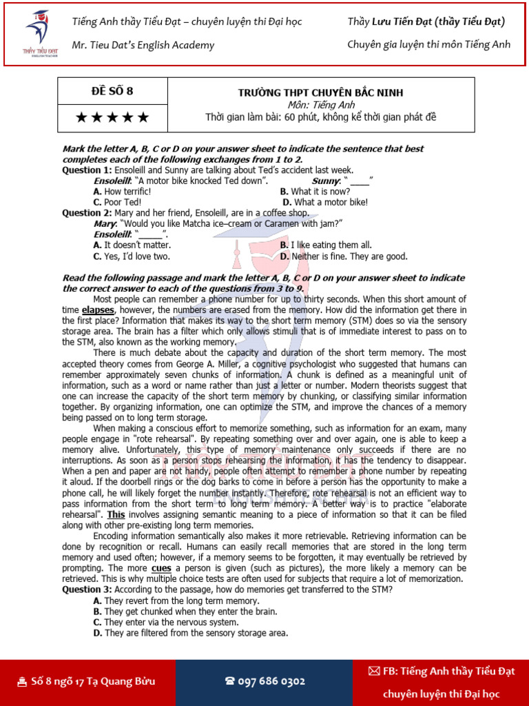 ĐỀ SỐ 8-1-5 (1) | PDF