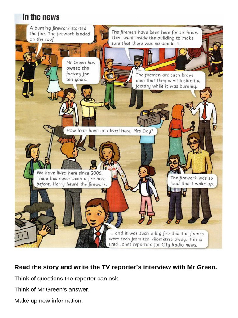 Read The Story and Write The TV Reporter | PDF
