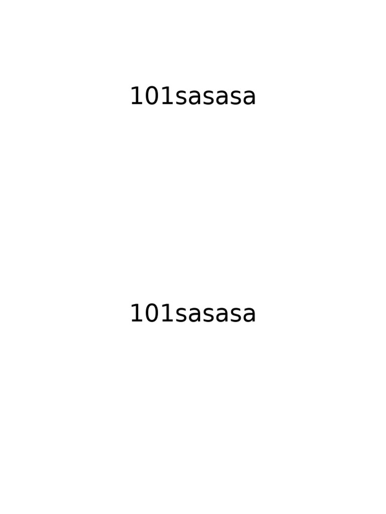 101 Sasasa | PDF
