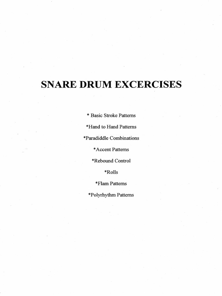 Snare Drum Excercises | PDF