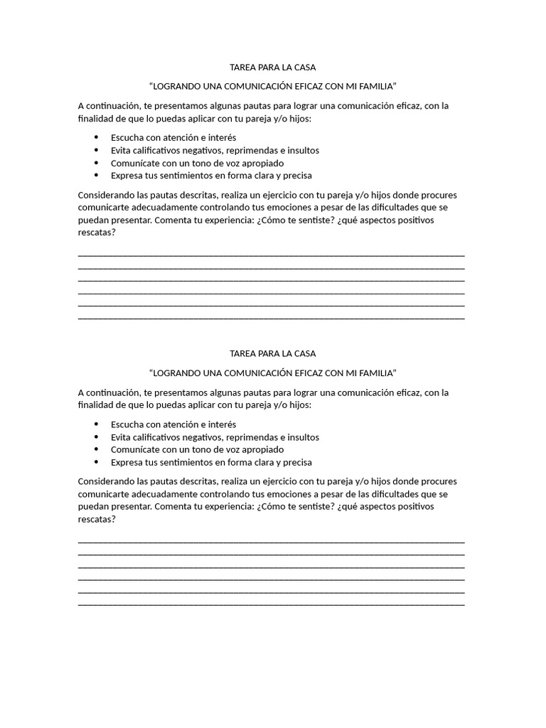 TAREA PARA LA CASA sesion 1 | PDF