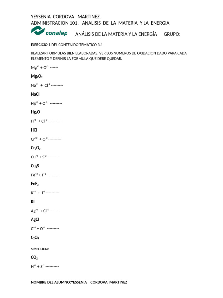 Ejercicio de Formulas Correctas | PDF