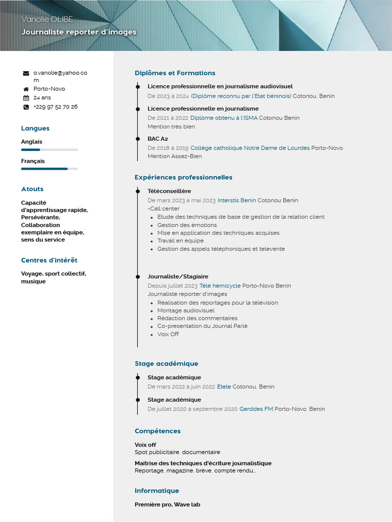 Mon CV | PDF