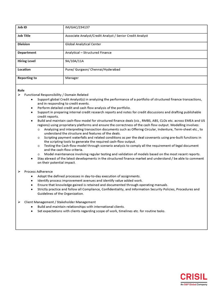 Crisil Structured Finance JD Spt24 | PDF
