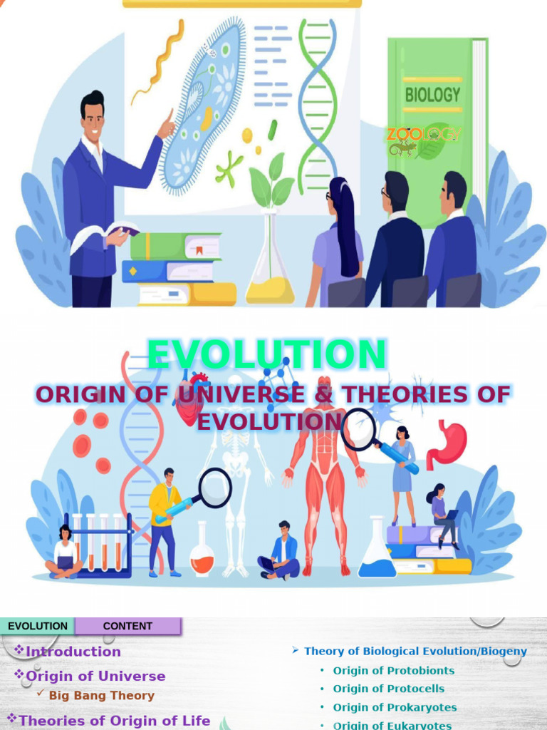 Origin of Universe and Evolution Theories | PDF | Abiogenesis | Cell ...