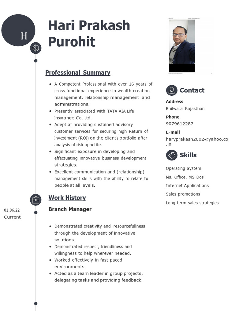 CV Hari Prakash P-2-1 | PDF