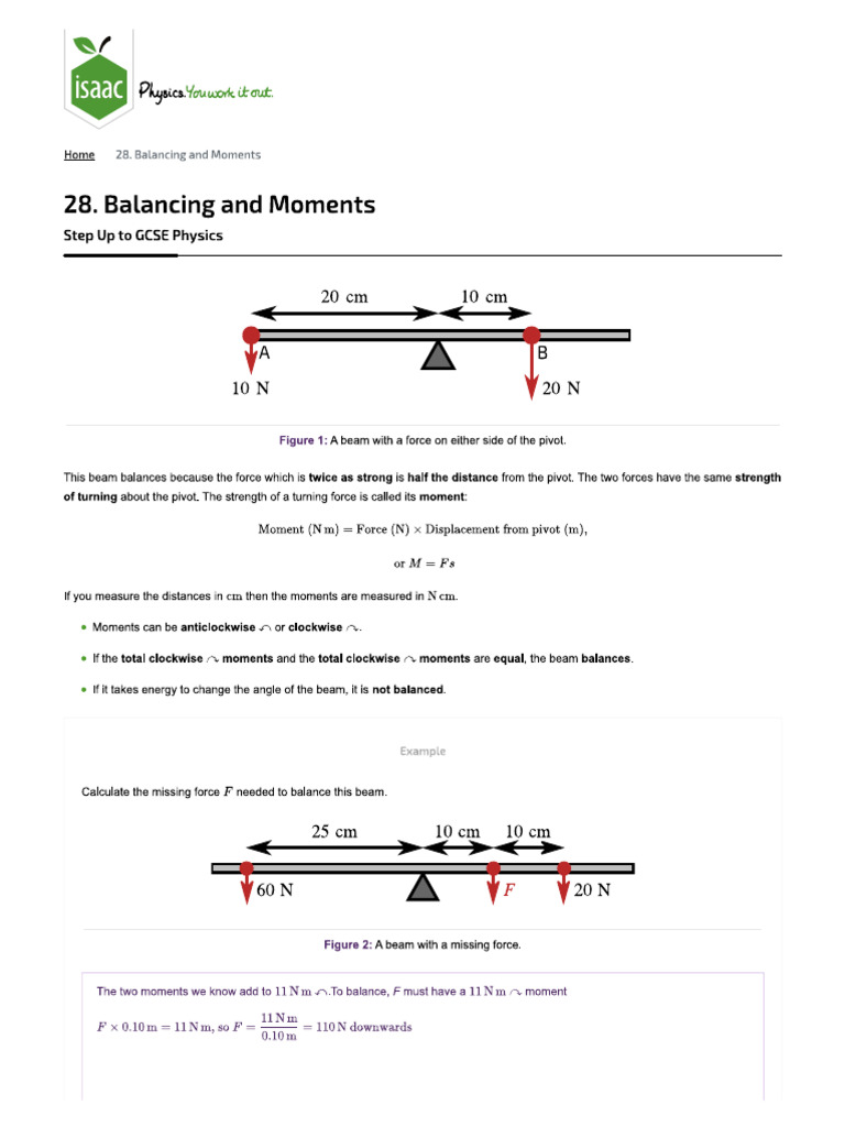 Balance Moment | PDF