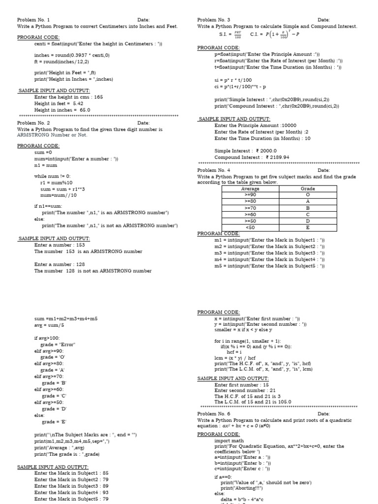 XI Practical Mannual | PDF