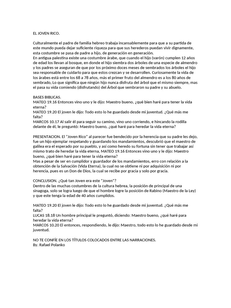 El Joven Rico | PDF