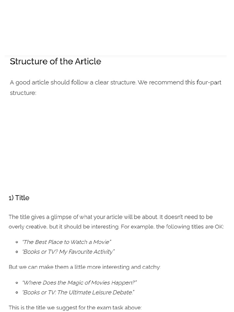 How To Write An Article PDF