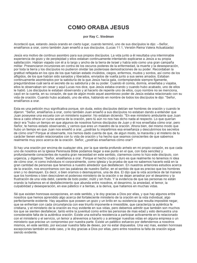 Como Oraba Jesus | PDF