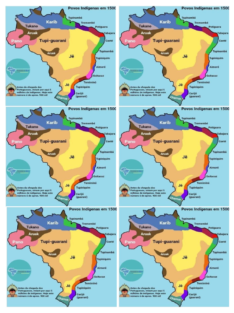 Mapa povos indígenas em 1500 | PDF