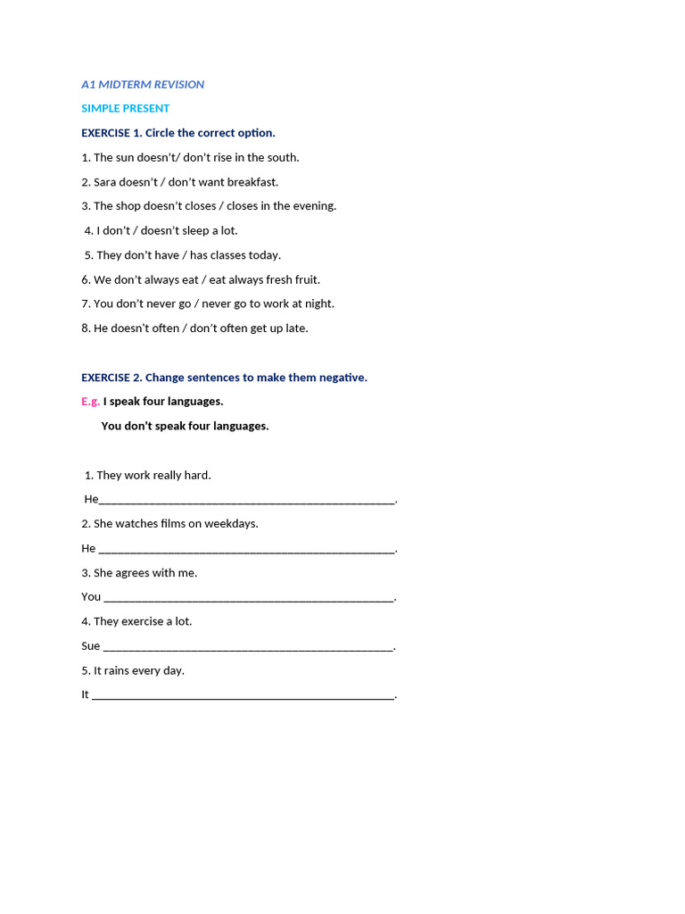 A1 Midterm Revision | PDF