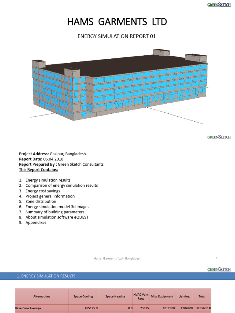 Hams Garments LTD Energy Report 01 | PDF