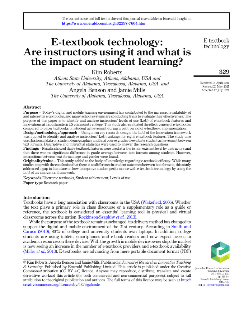 E-Textbook Technology | PDF