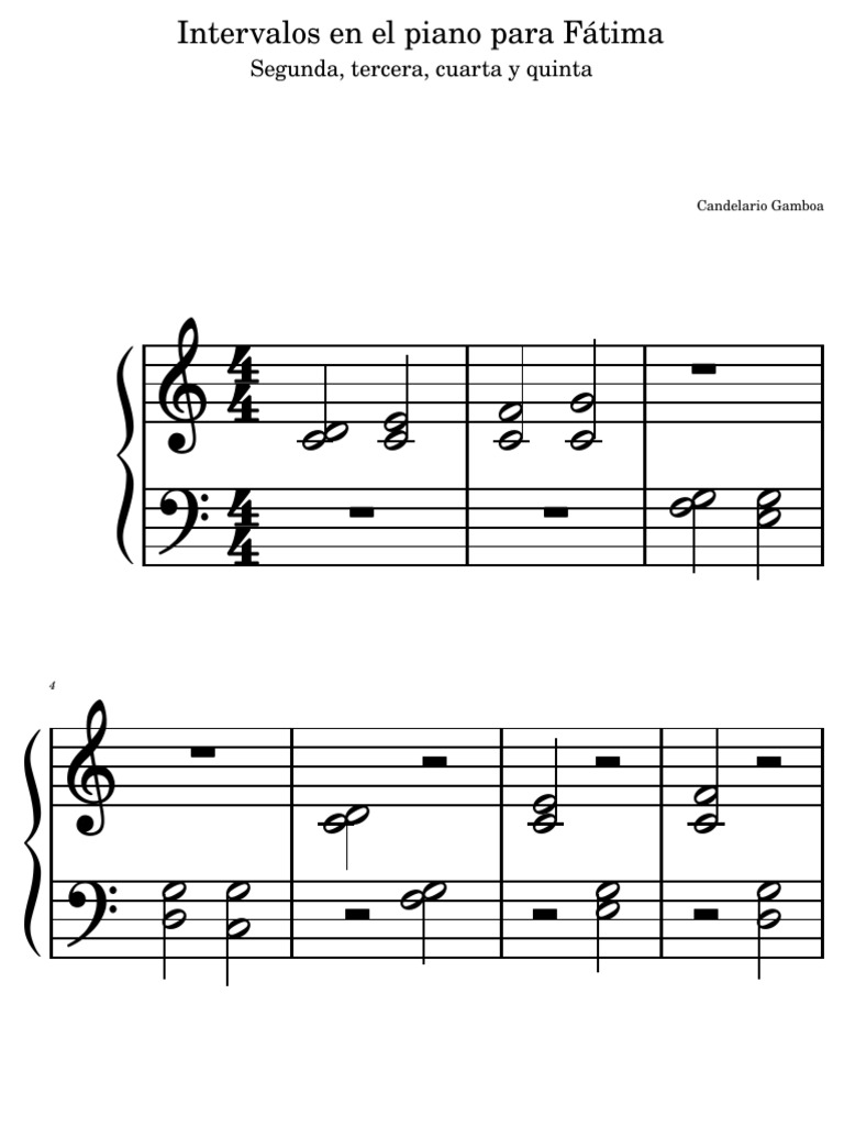Intervalos en El Piano para Fátima | PDF