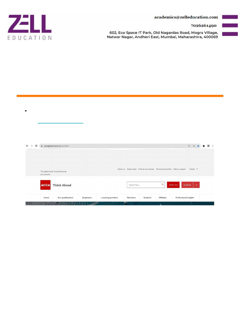 Password Setup On ACCA Portal | PDF