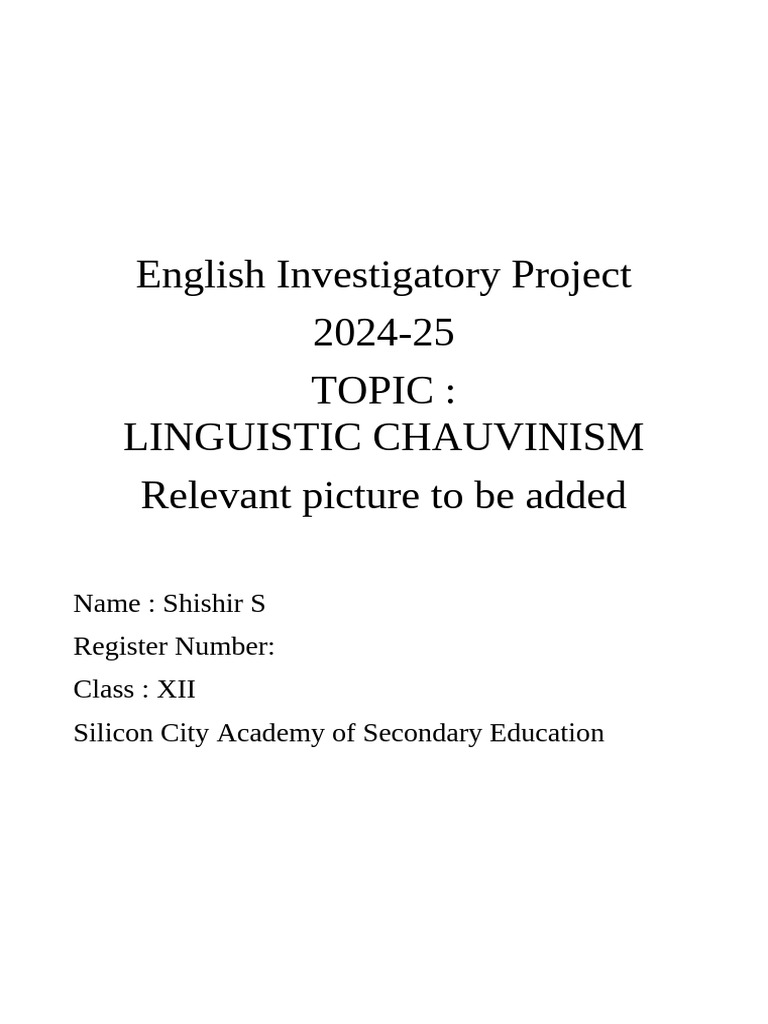 English Project Template | PDF