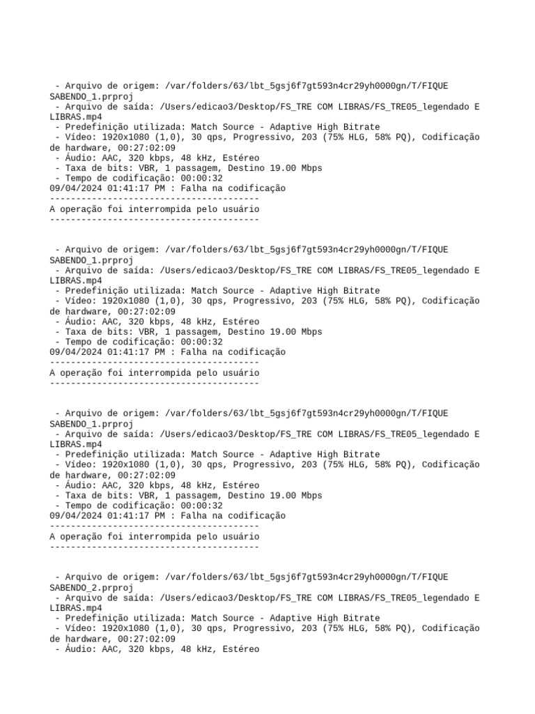 A Me Encoding Error Log | PDF