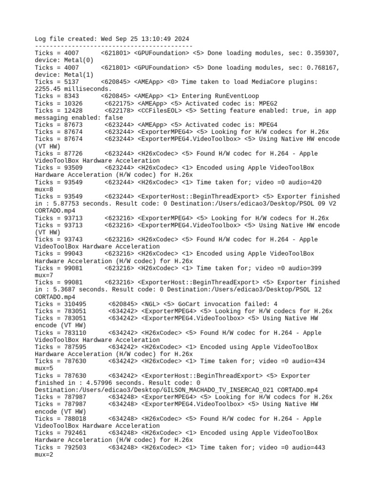 Adobe Media Encoder Log-Last | PDF