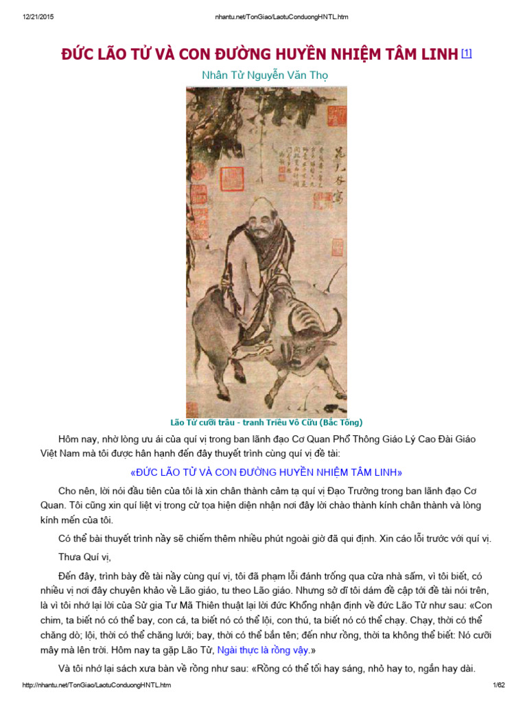 971 Duc Lao Tu Va Con Duong Huyen Nhiem Tam Linh Thuviensach - VN | PDF