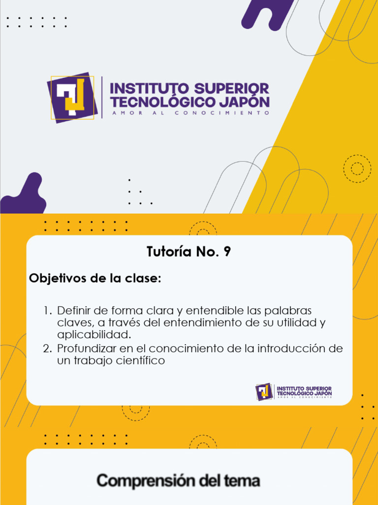 Tutoría 9 - Palab - Claves - Introd | PDF